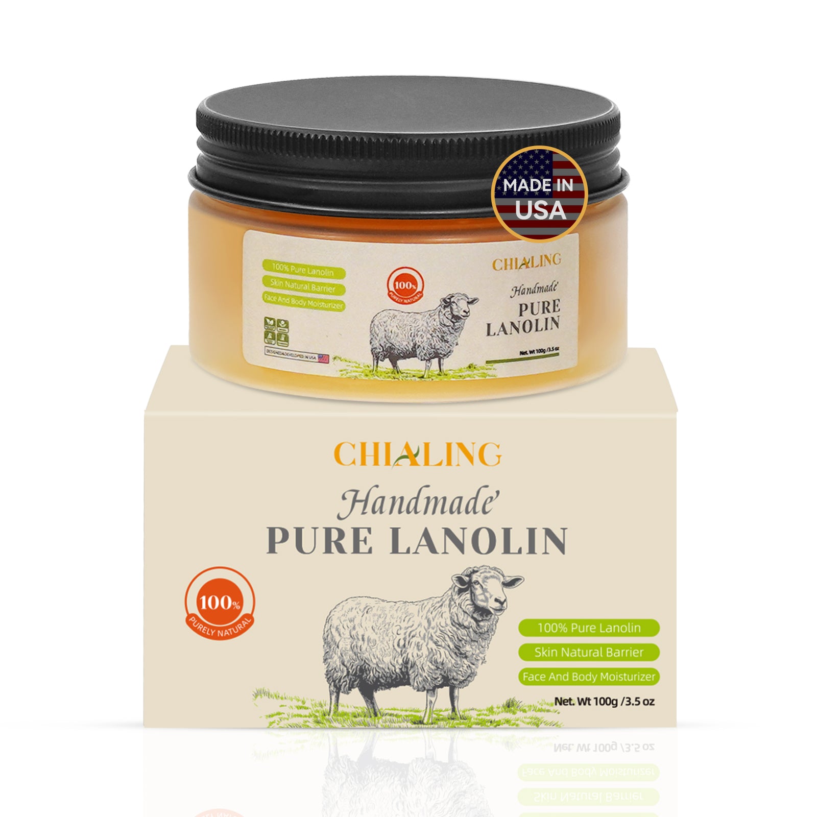 Chialing Handmade Lanolin - 100% Pure All Natural Grass Fed Australian